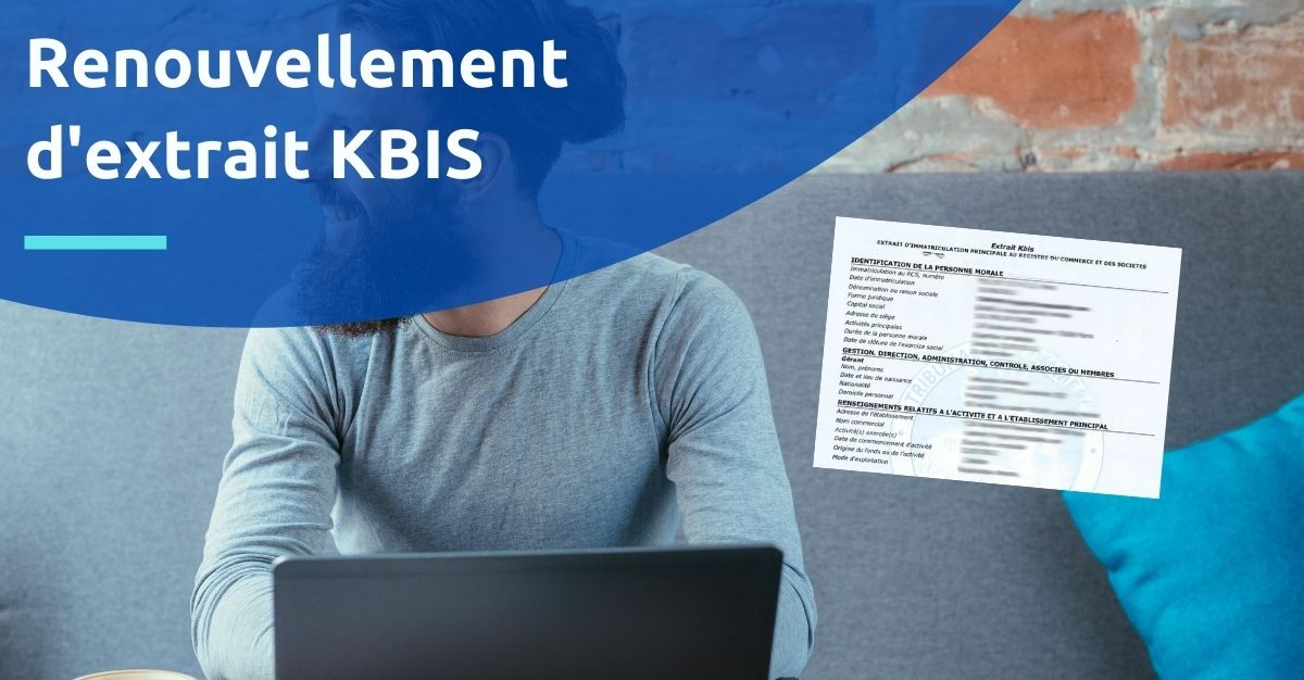 Demande renouvellement d'extrait KBIS